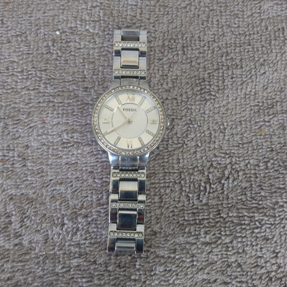 Fossil | Accessories | Fossil Es3282 Virginia Silver Watch For Women ...